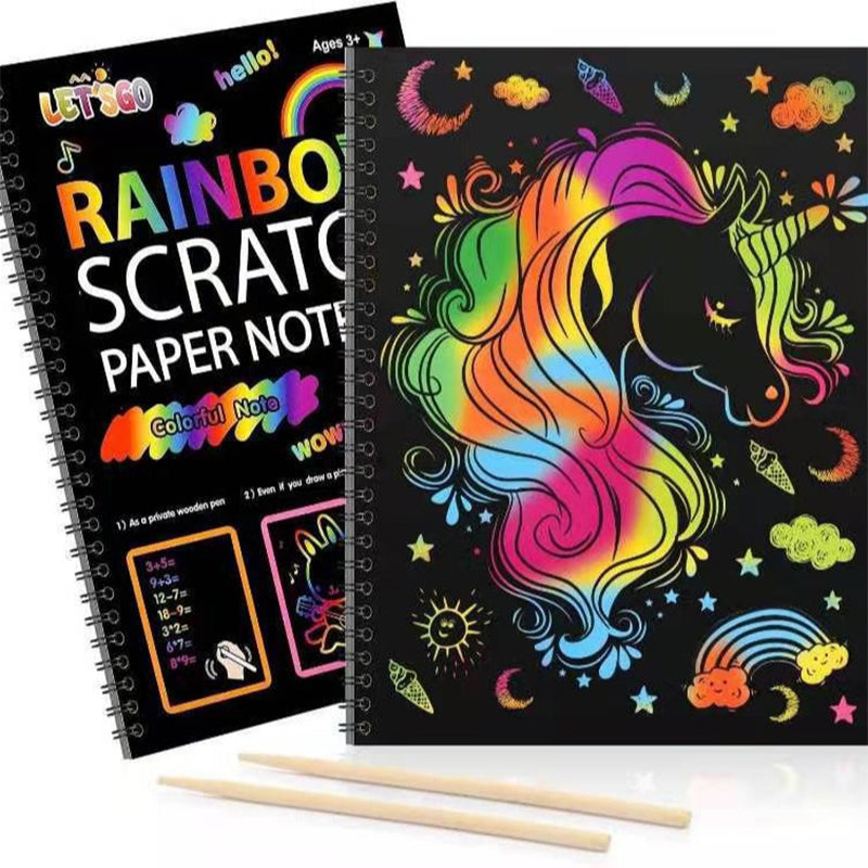 Creative Rainbow Scratch Art Notebook – yumiky